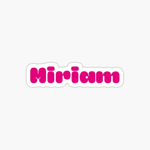 "Miriam" Sticker for Sale by Shalomjoy | Redbubble