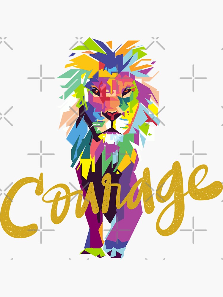 "Red House Lion " Sticker for Sale by HDave | Redbubble