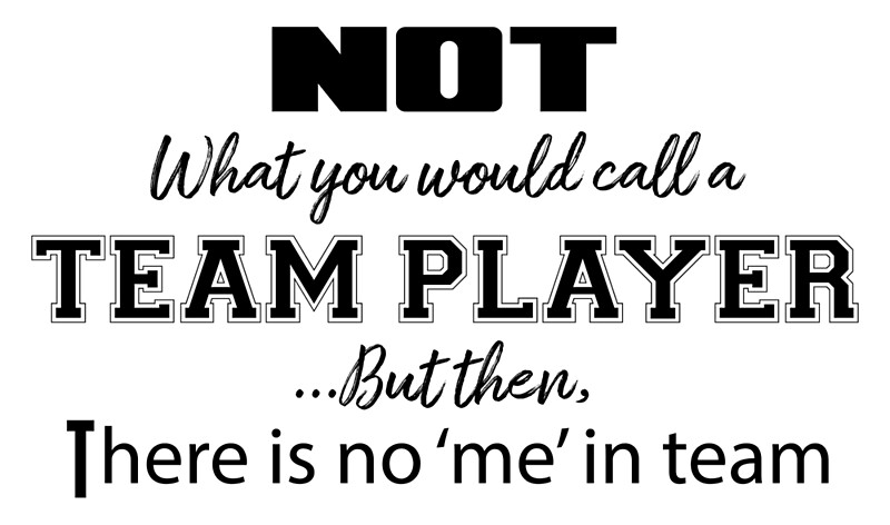"No team player" by bluehair | Redbubble