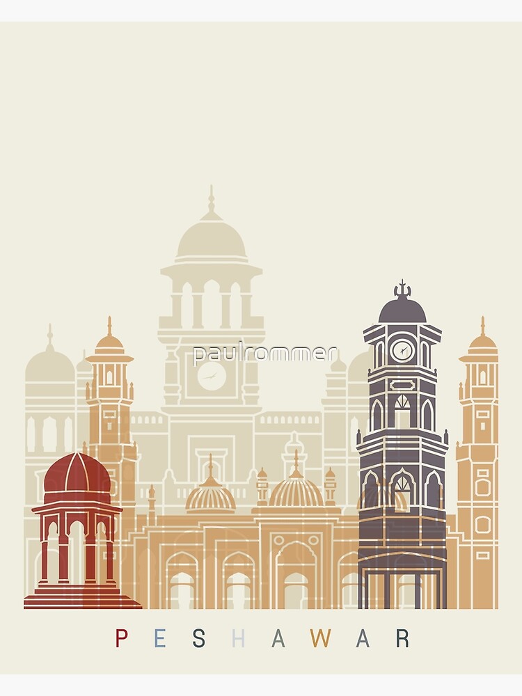 "Peshawar skyline poster" Poster by paulrommer | Redbubble