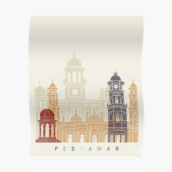 "Peshawar skyline poster" Poster for Sale by paulrommer | Redbubble