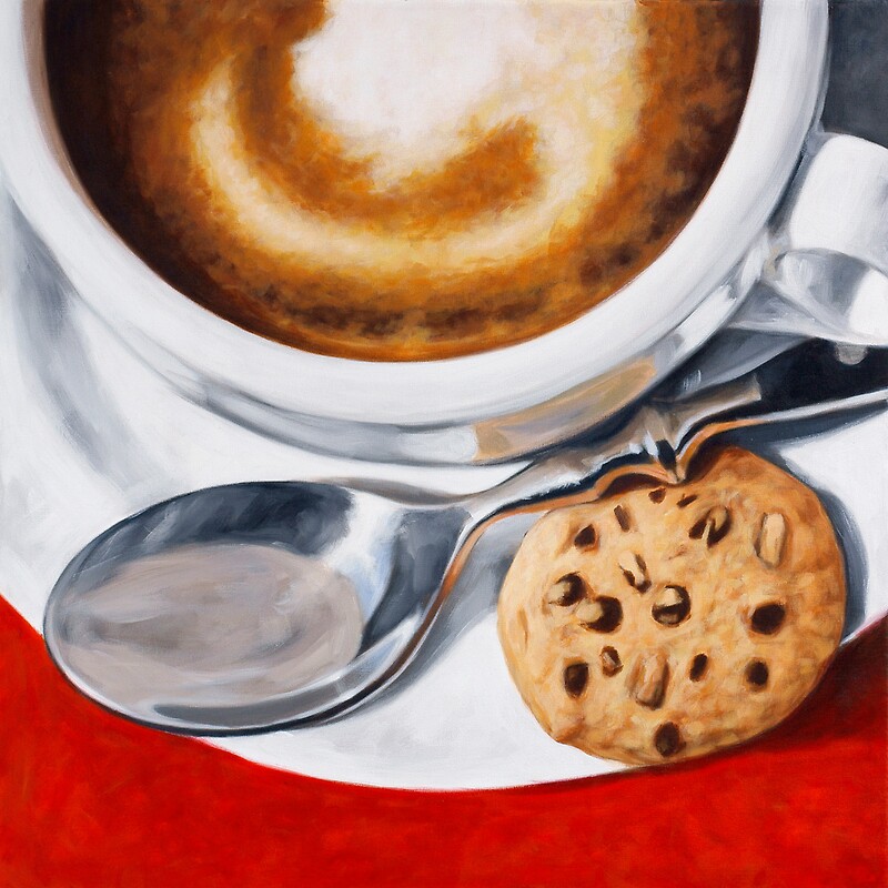 "Coffeecup on Red" by Klaus Boekhoff | Redbubble