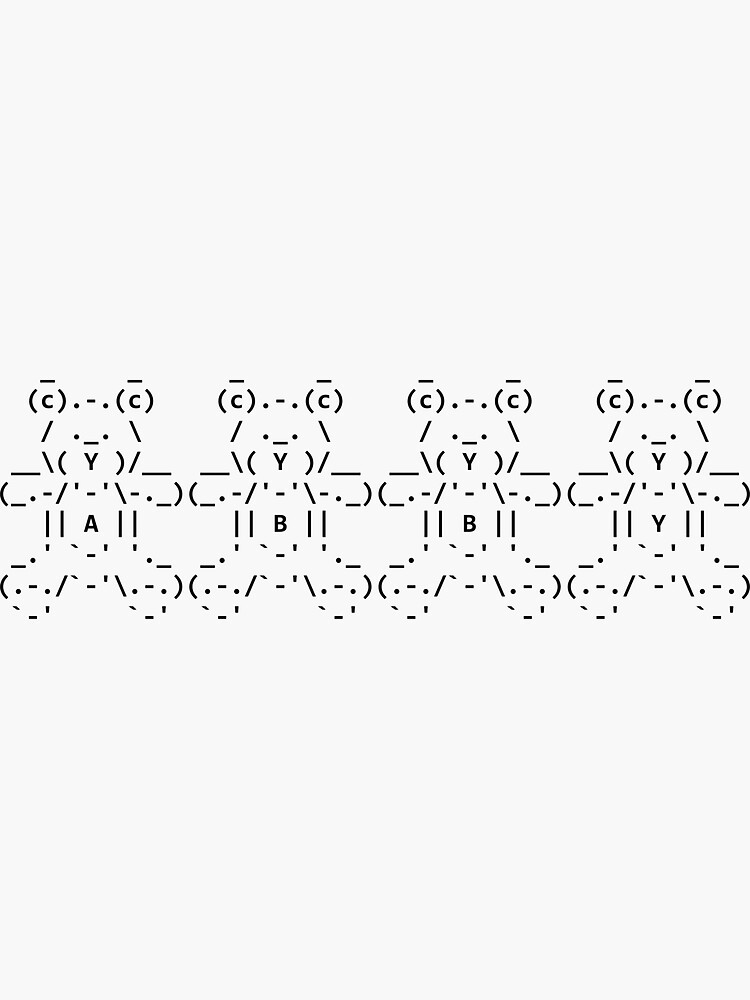"Teddy bear ASCII art - Abby" Sticker for Sale by picodesign | Redbubble