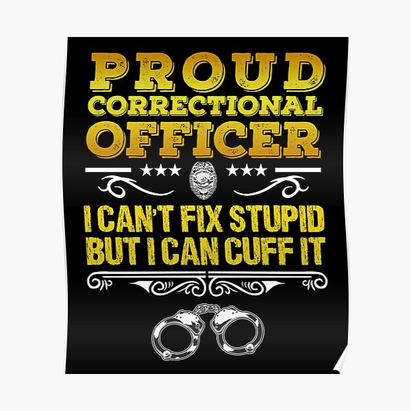 "Justice Correctional Officer Law Enforcement Jail Guard" Poster by ...