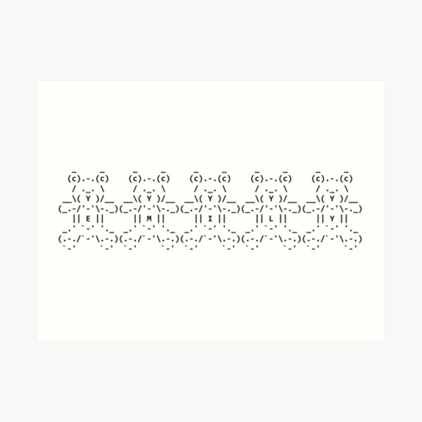 ""Emily" - ASCII teddy bears" Art Print by picodesign | Redbubble