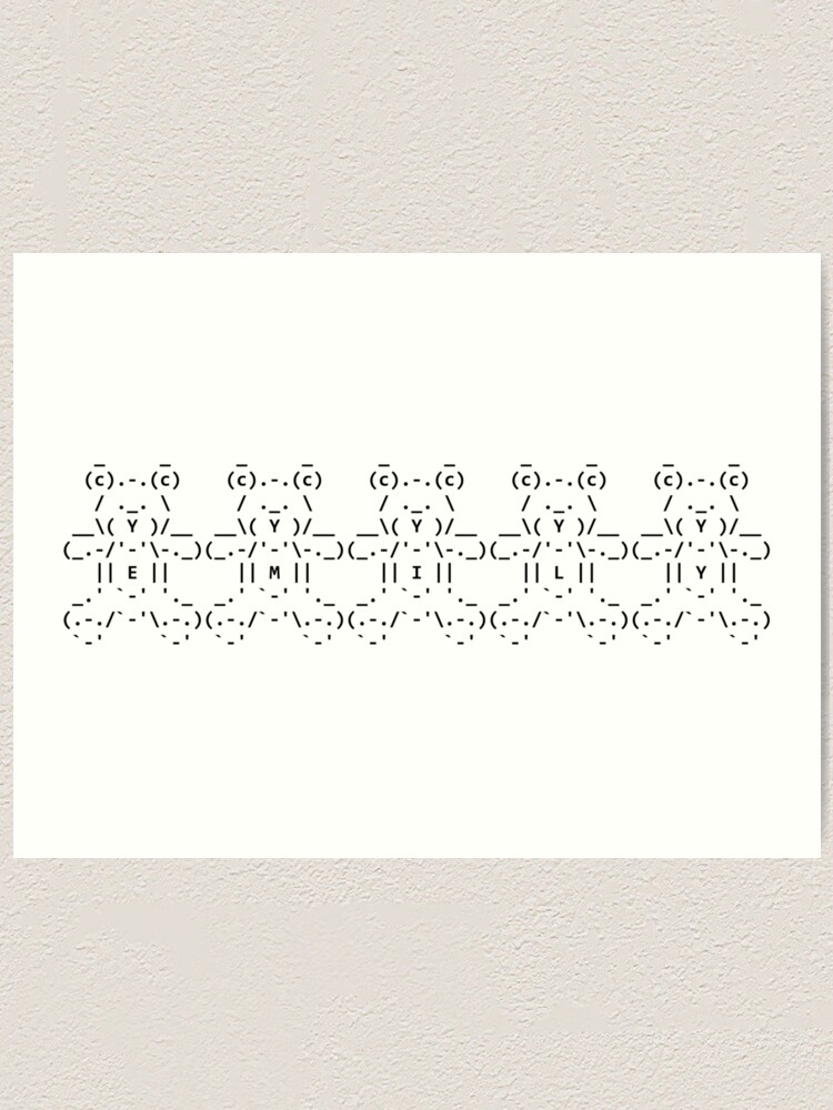 ""Emily" - ASCII teddy bears" Art Print by picodesign | Redbubble