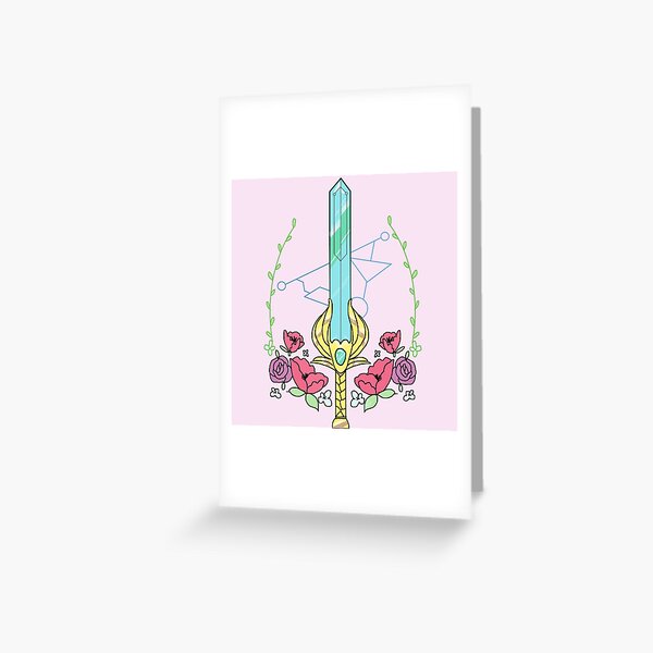 "for the honour... she-ra floral sword" Greeting Card for Sale by ...