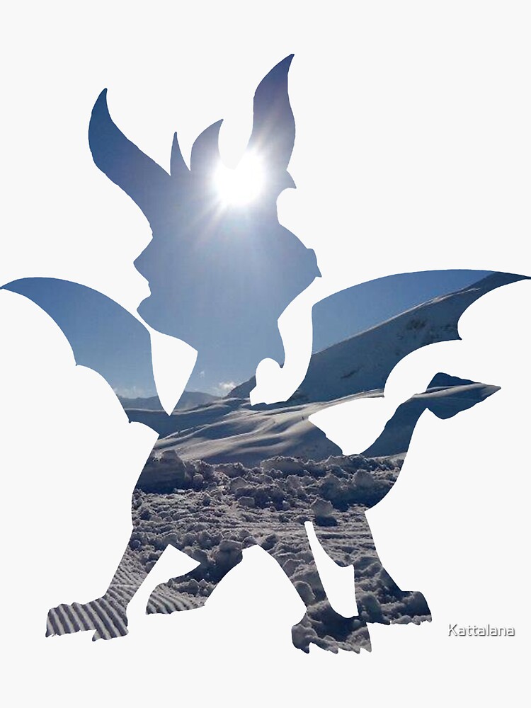 "Spyro In The Snow? " Sticker by Kattalana | Redbubble