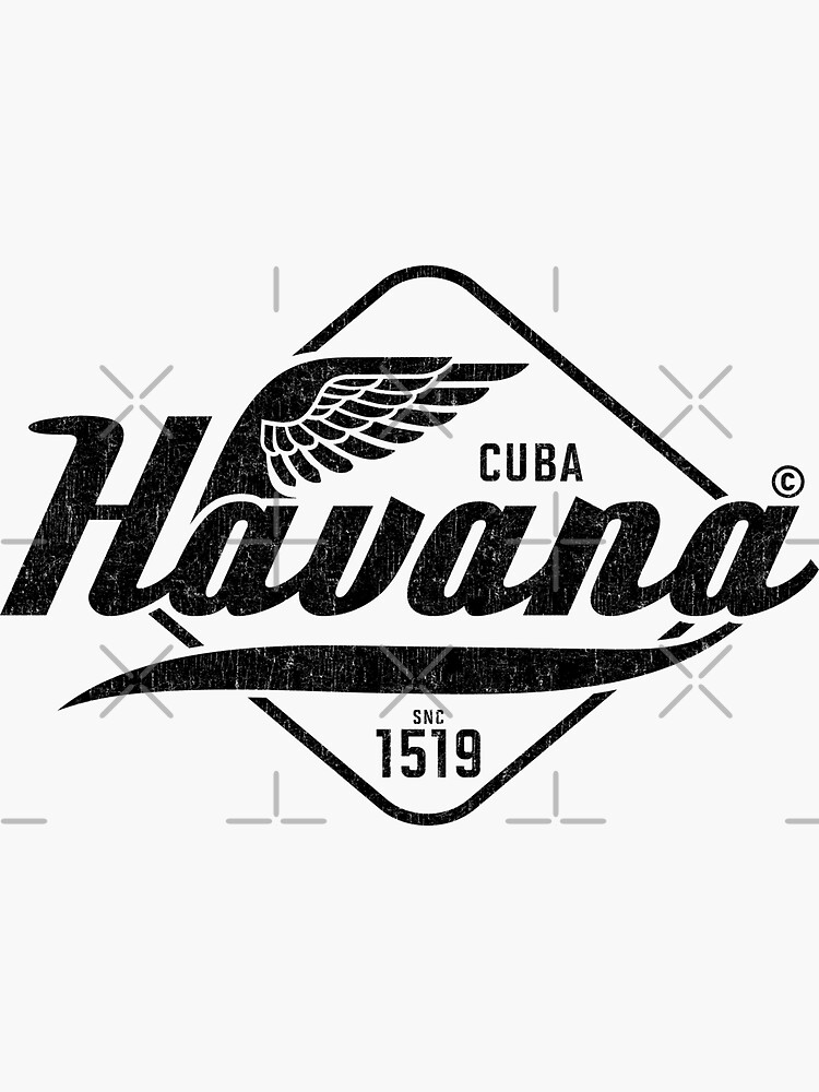 "CUBA HAVANA WING DESIGN VINTAGE, BY SUBGIRL" Sticker for Sale by ...