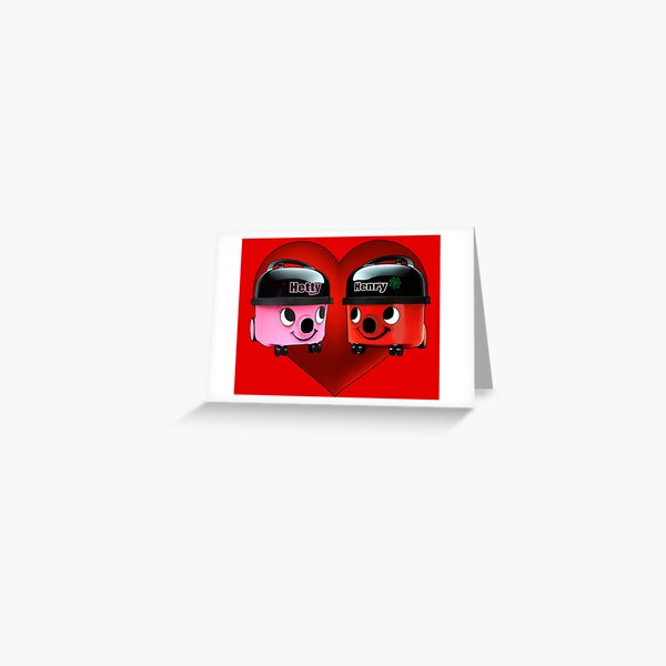 Henry And Hetty Hoover Love Heart Greeting Card By Markstones Redbubble