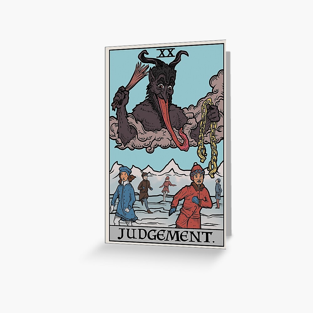 "Judgement by Krampus Tarot Card " Greeting Card for Sale by TheGhoulishGarb | Redbubble