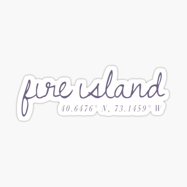 "Fire Island" Sticker for Sale by stickersbycare | Redbubble