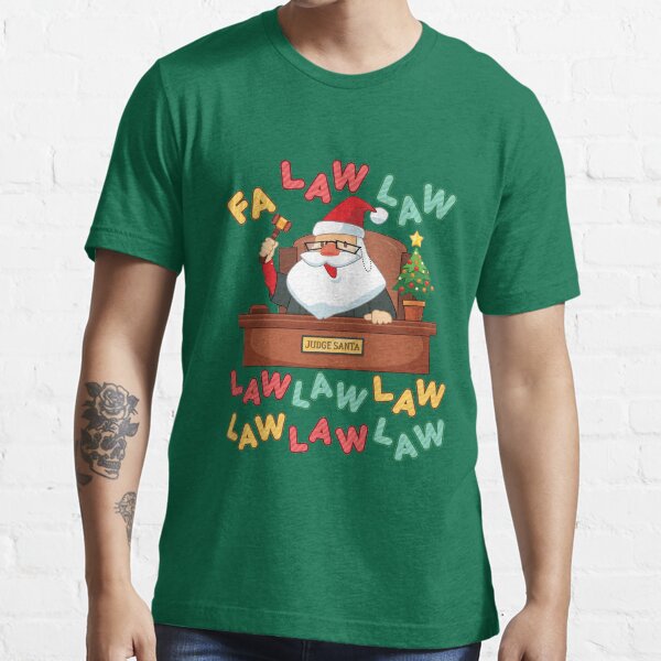 "Funny Lawyer Christmas Santa Fa Law Law" T-shirt for Sale by jaygo ...