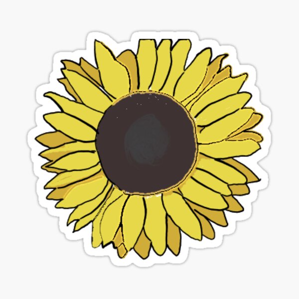 "Sunflower sticker " Sticker for Sale by leblingy | Redbubble