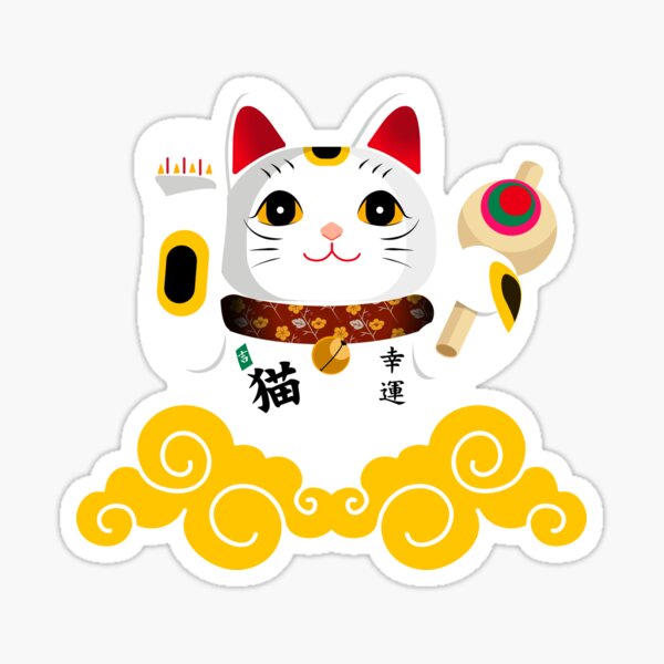 Maneki Neko Stickers | Redbubble