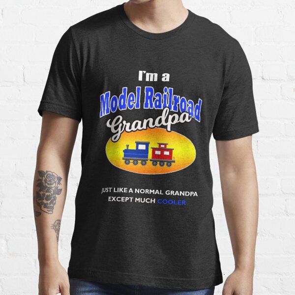 "Mens I'm a Model Railroad Model Trains Grandpa Hobby T Shirt" T-shirt ...
