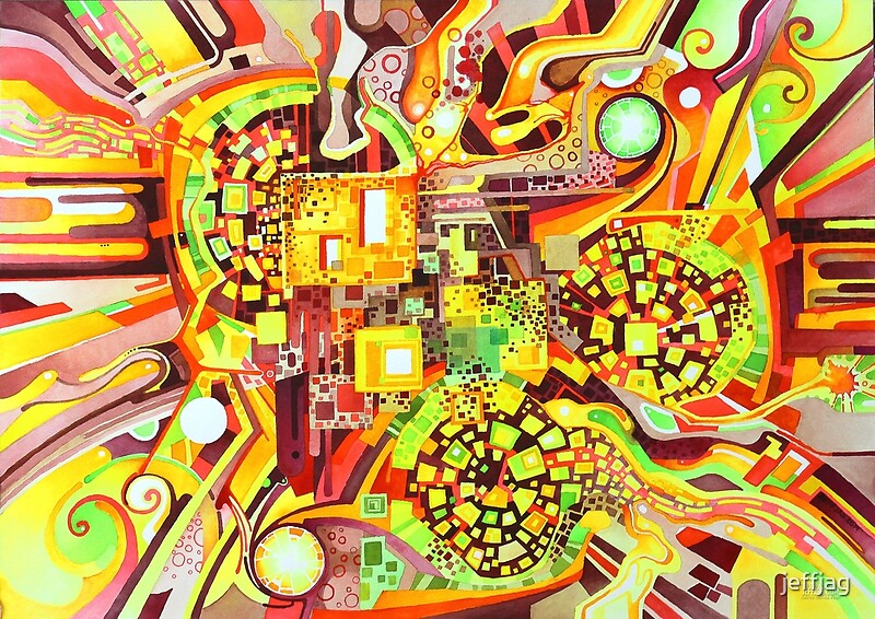 "Distortion Sympathy - Watercolor Painting" by jeffjag | Redbubble