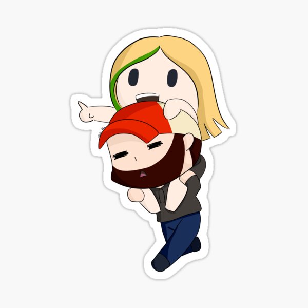 "Piggy Back Ride" Sticker by MySunflower | Redbubble