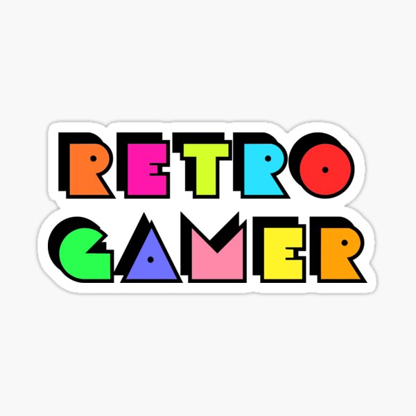 "Retro Gamer" Sticker for Sale by Cute-Kingdom | Redbubble