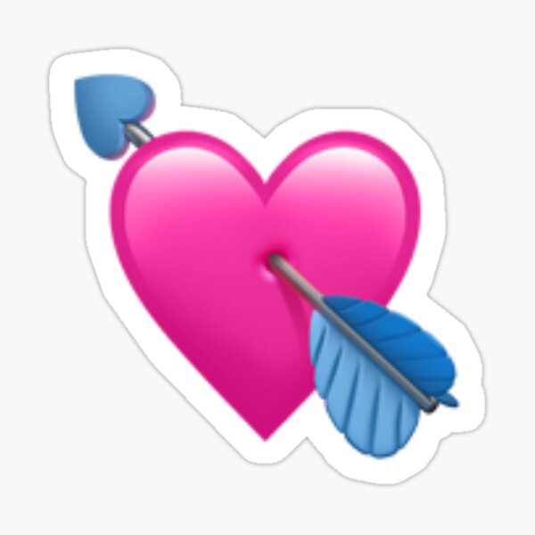 "Pink Heart With Arrow Emoji" Sticker for Sale by aleexbee | Redbubble