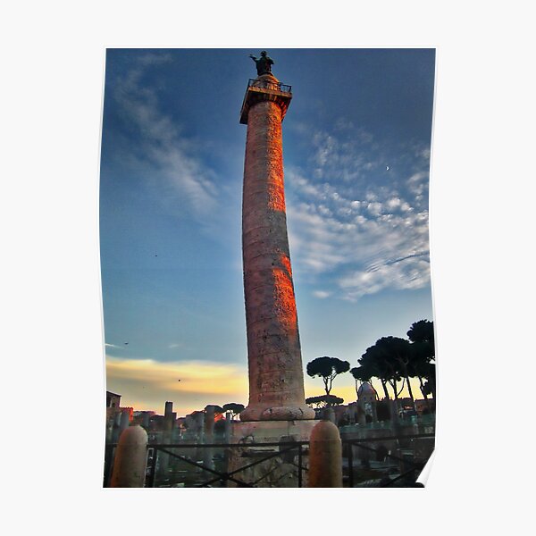 "Trajan's column, Rome" Poster for Sale by Yellow-14 | Redbubble