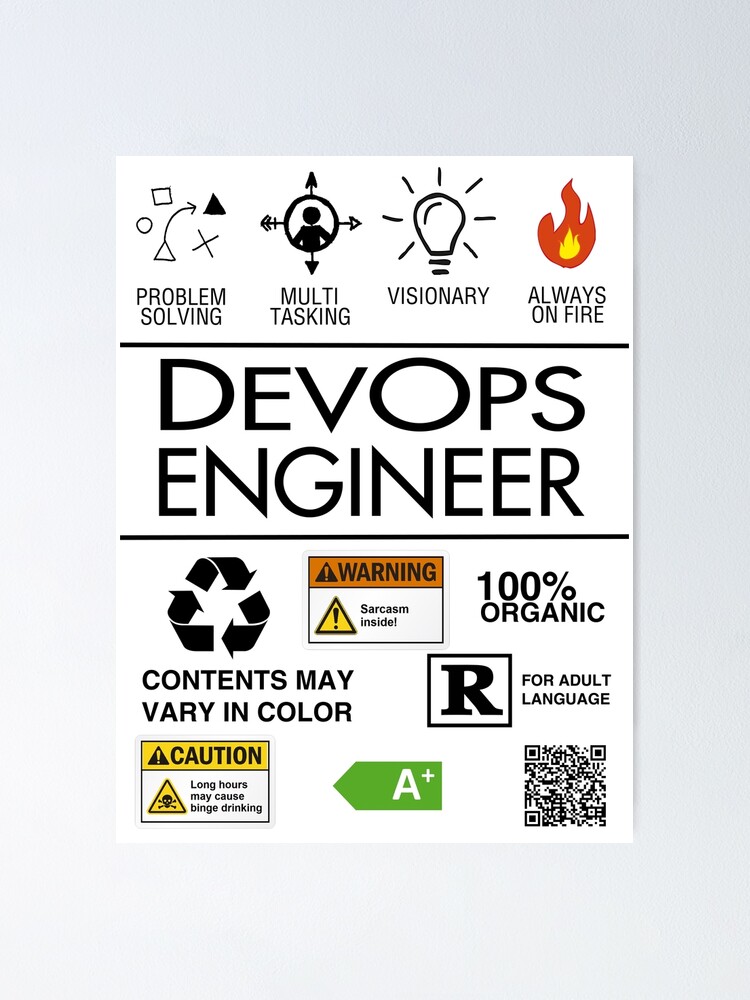 "DevOps - Always on Fire!" Poster by mrf2thed | Redbubble