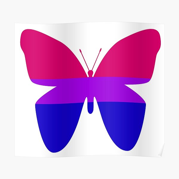 "Bisexual Pride Butterfly" Poster for Sale by elishamarie28 | Redbubble