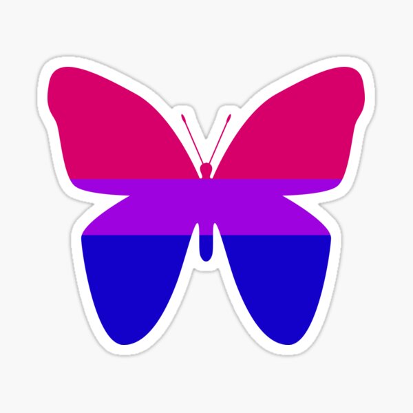 "Bisexual Pride Butterfly" Sticker by elishamarie28 | Redbubble