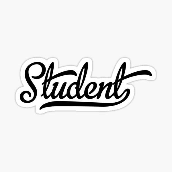 "Student" Sticker by Vectorqueen | Redbubble