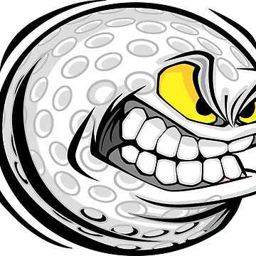 "Angry Golf Ball" Sticker for Sale by leen12 | Redbubble