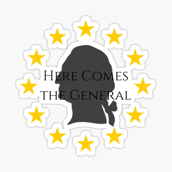 "Here Comes The General" Sticker by LizzyOwls | Redbubble