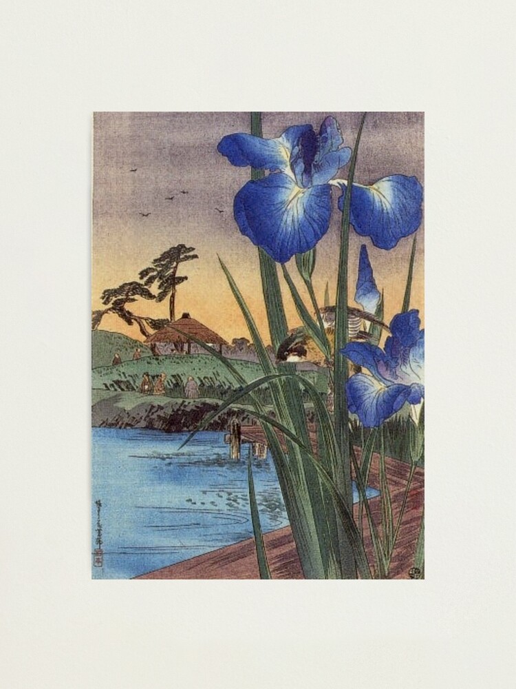 Lámina fotográfica «Escena japonesa japonesa del ukiyo-e del vintage y ...