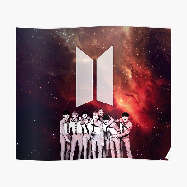 "BTS Red Galaxy" Poster by jackleeson | Redbubble