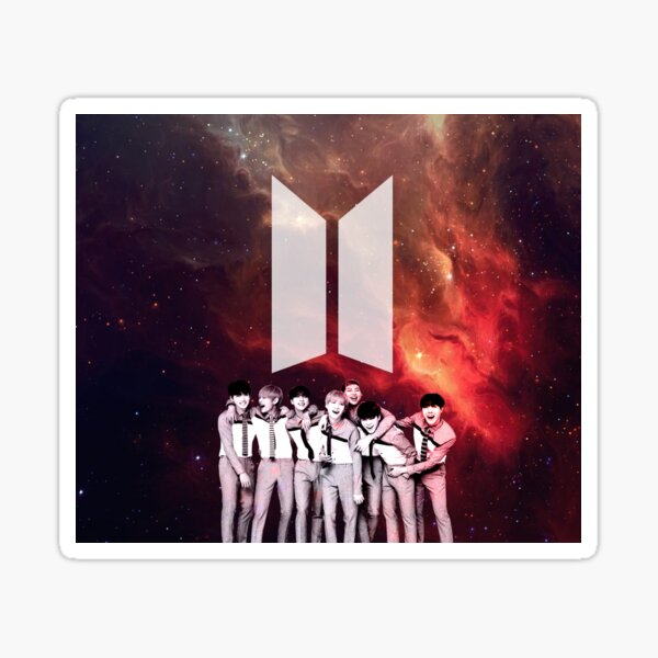 "BTS Red Galaxy" Sticker for Sale by jackleeson | Redbubble