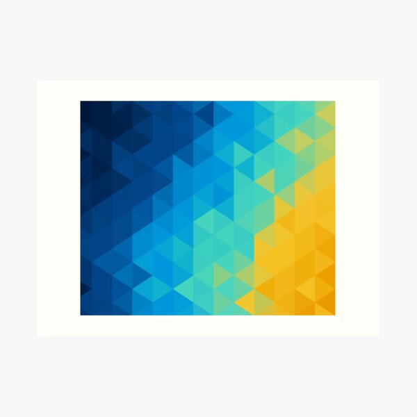 "Abstract Polygon Multi Color Cubism" Art Print by ericsj11 | Redbubble