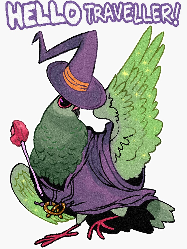 "Wizard Pigeon" Sticker for Sale by ProfessorBees | Redbubble