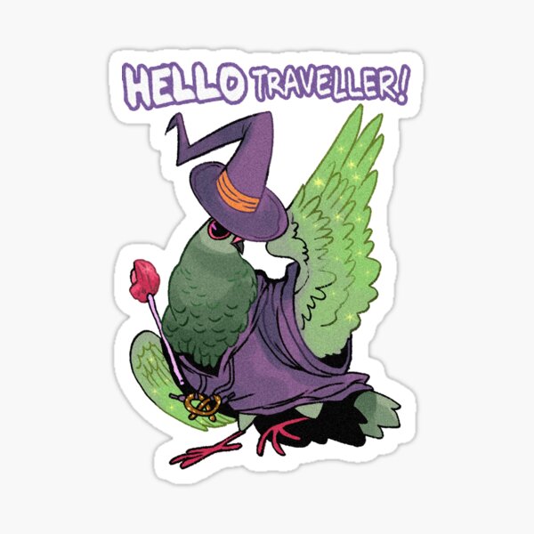 "Wizard Pigeon" Sticker for Sale by ProfessorBees | Redbubble
