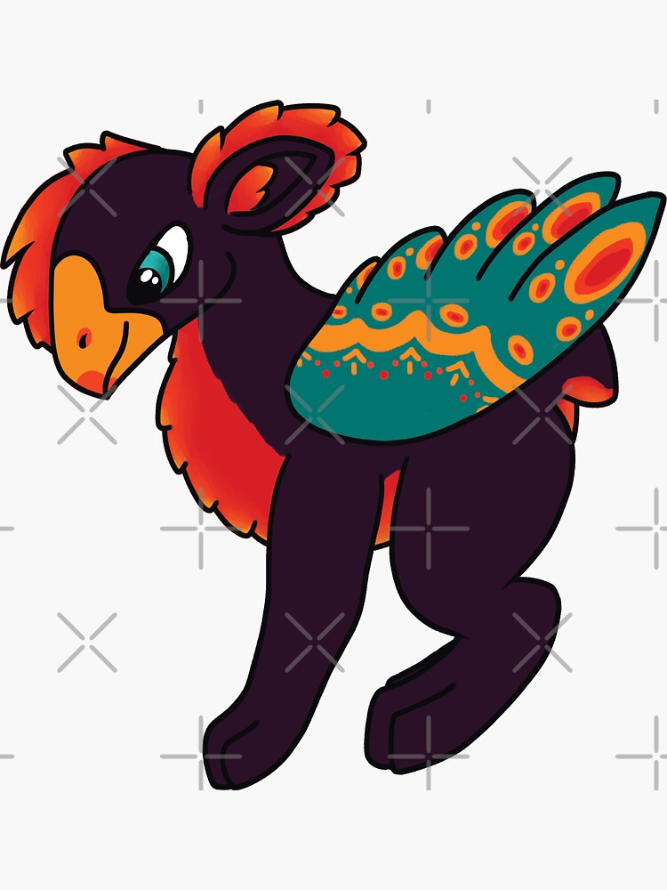 "Alexis Parrot Griffin" Sticker by Platinumfrog | Redbubble