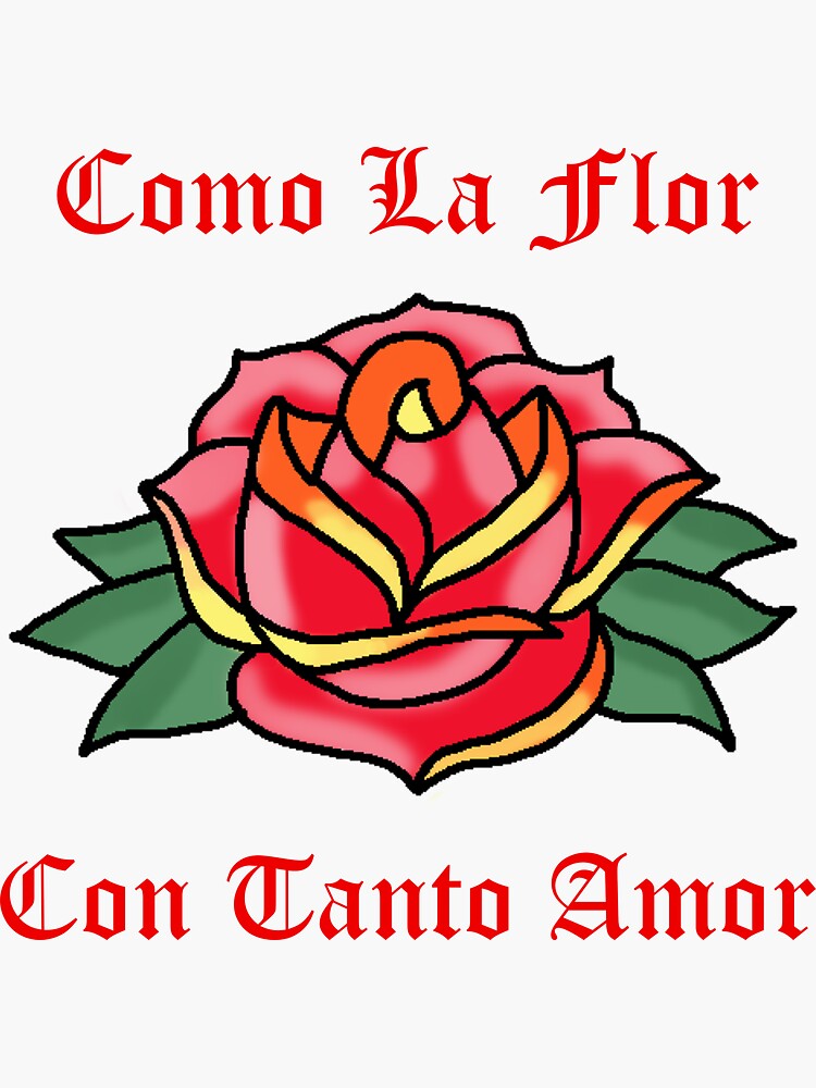 "Como La Flor" Sticker for Sale by lunoche | Redbubble