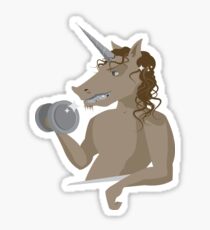 Manly Unicorn Stickers | Redbubble