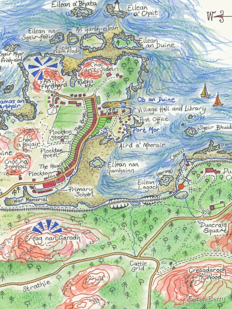 " Map of Plockton, Scotland" iPhone Case for Sale by Silkmonkey | Redbubble