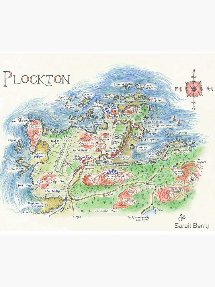 " Map of Plockton, Scotland" Travel Coffee Mug for Sale by Silkmonkey ...
