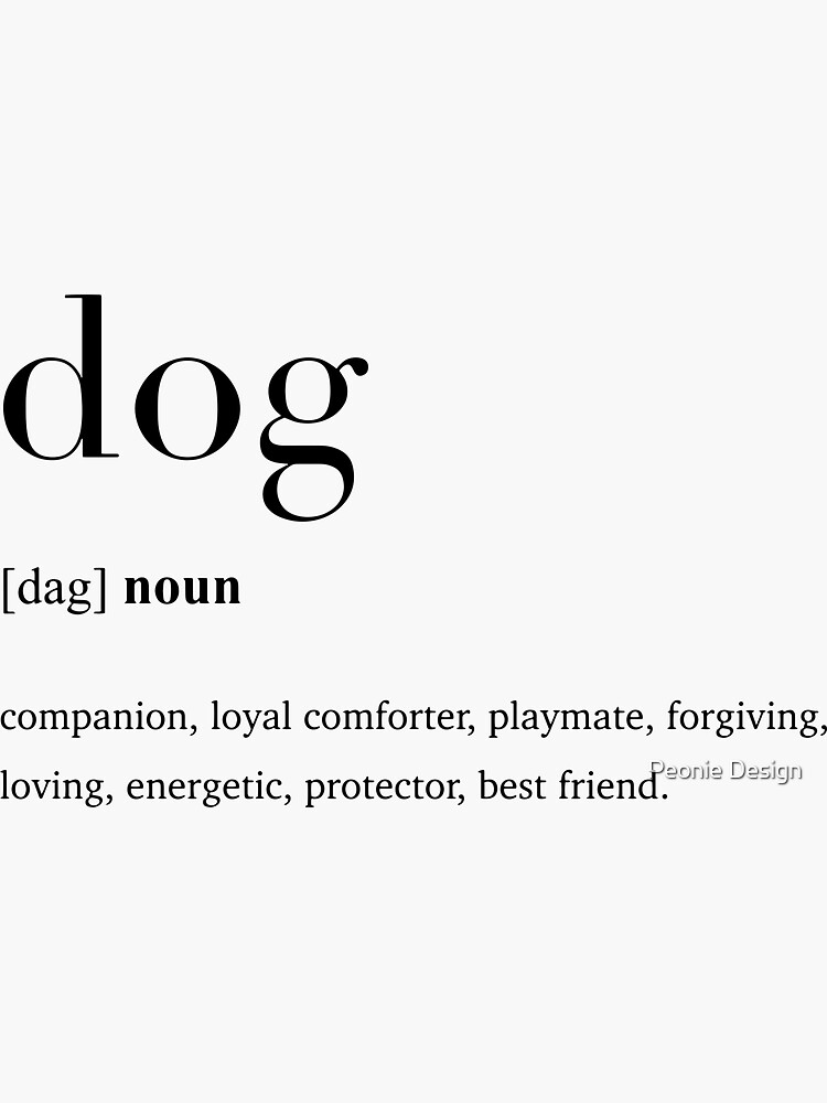 "Dog definition" Sticker by Gaiaillustrate | Redbubble