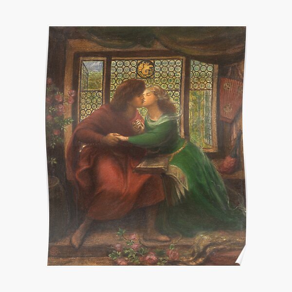 "Paolo and Francesca da Rimini (Rossetti)" Poster by ArtHistorical ...