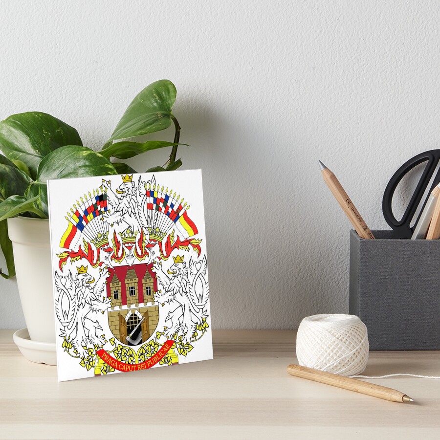 "Znak hlavního města Prahy - Czech Prague Praha Emblem" Art Board Print ...