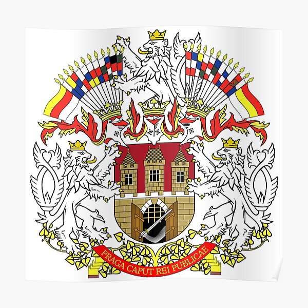 "Znak hlavního města Prahy - Czech Prague Praha Emblem" Poster by RBEnt ...