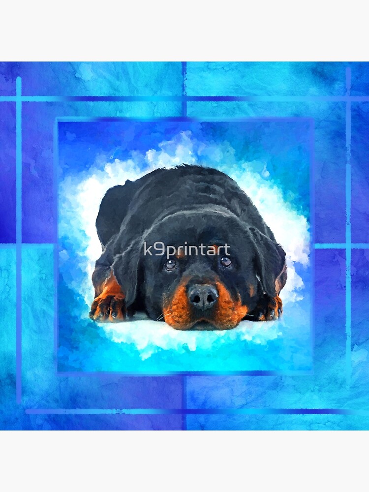 "Cute Rottweiler - Metzgerhund " Art Print by k9printart | Redbubble
