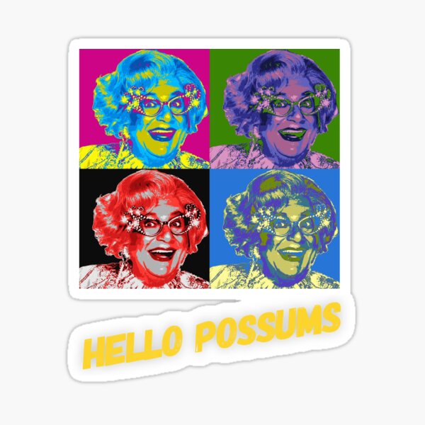 "PopArt Dame Edna" Sticker for Sale by WITNIT | Redbubble