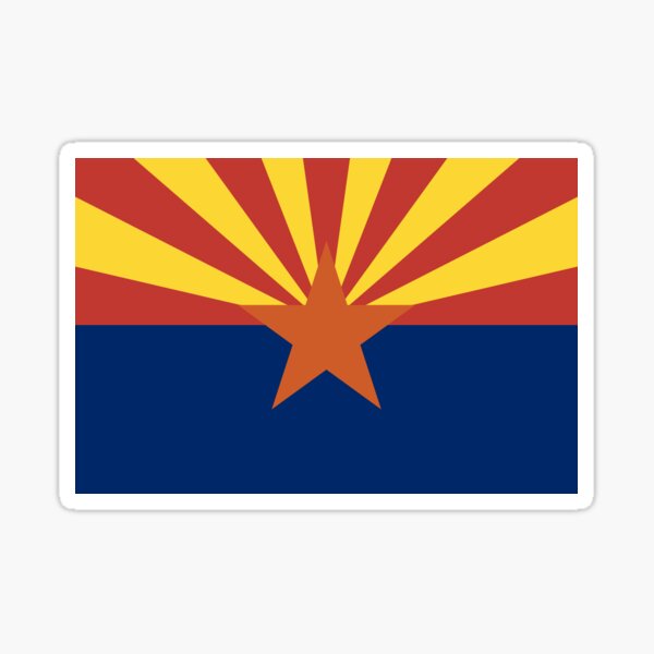 "Arizona state flag sticker" Sticker for Sale by LngStr | Redbubble