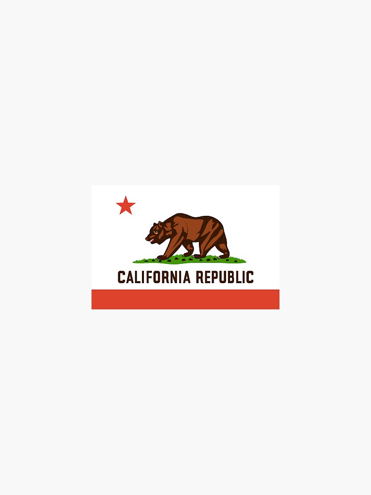 "California state flag sticker" Sticker by LngStr | Redbubble